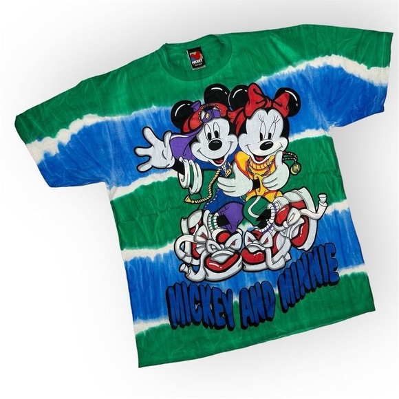 Vintage | Shirts | Vintage Jerry Leigh Mickey Minnie Tie Dye Graphic ...